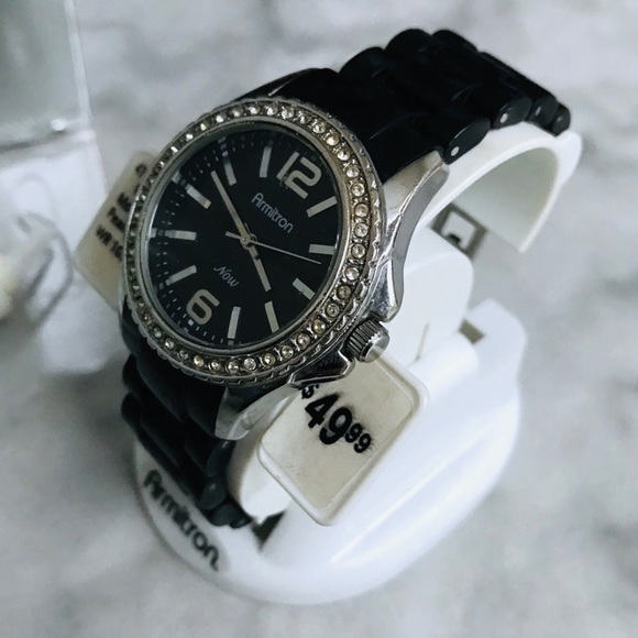 Armitron | Accessories | Armitron Now Womens Swarovski Crystal Black ...